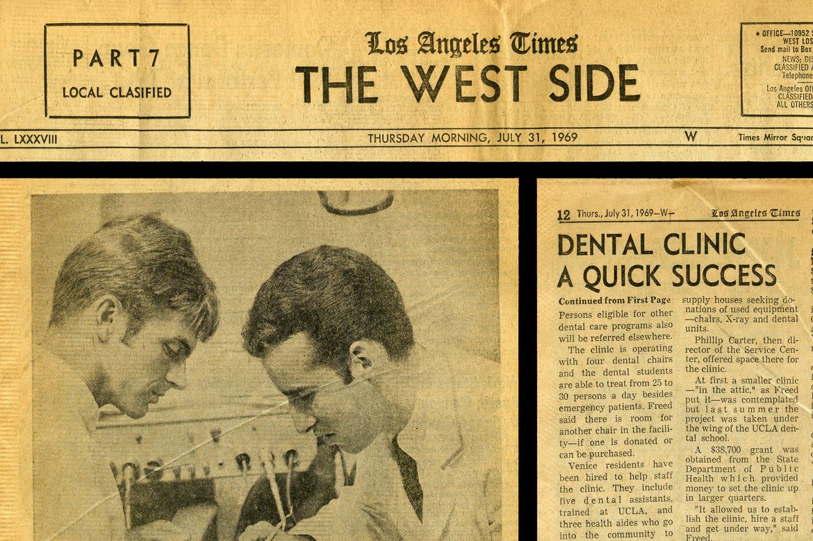 Photo | UCLA Venice Dental Clinic newspaper clippings | UCLA