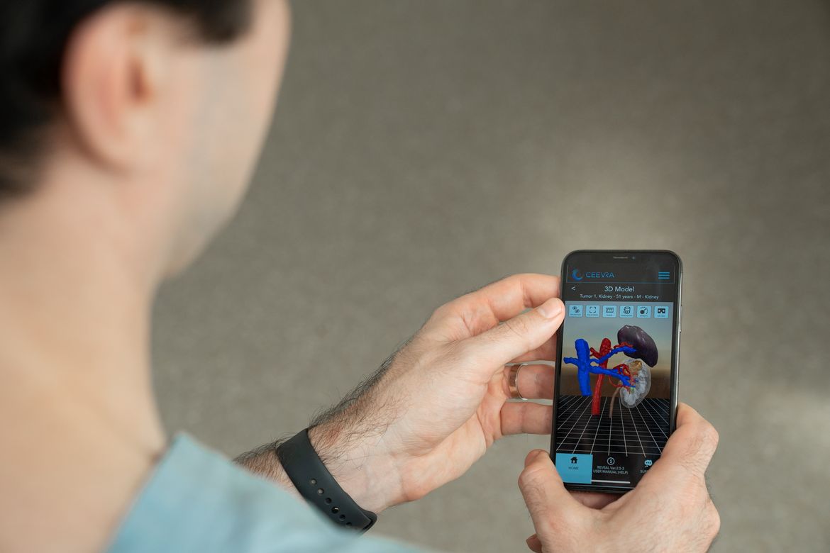 Photo | Dr. Joseph Shirk with app | UCLA