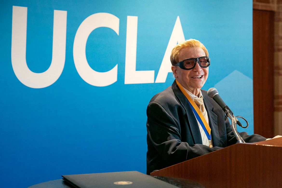 Photo | John Rechy with UCLA Medal | UCLA