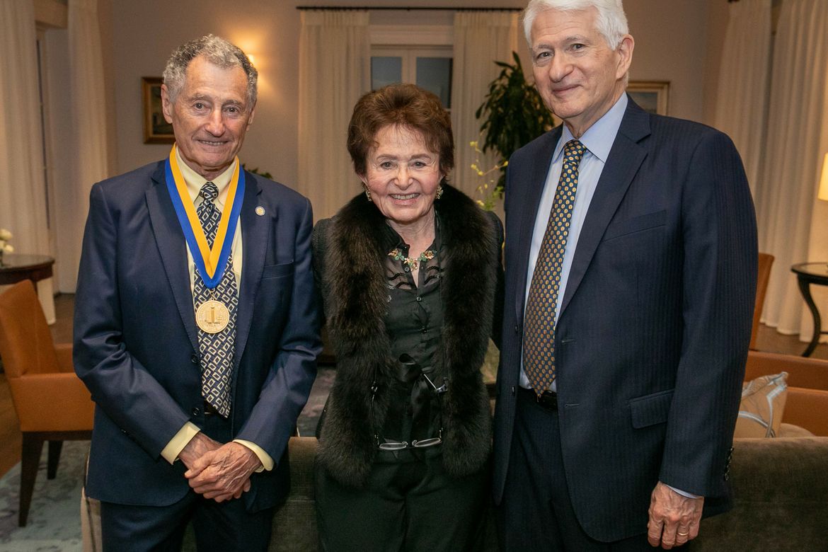 Photo | Kleinrocks and Chancellor Gene Block | UCLA