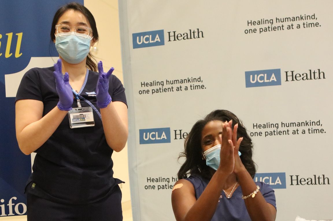 Hope, relief as first COVID-19 vaccines are administered at UCLA Health ...