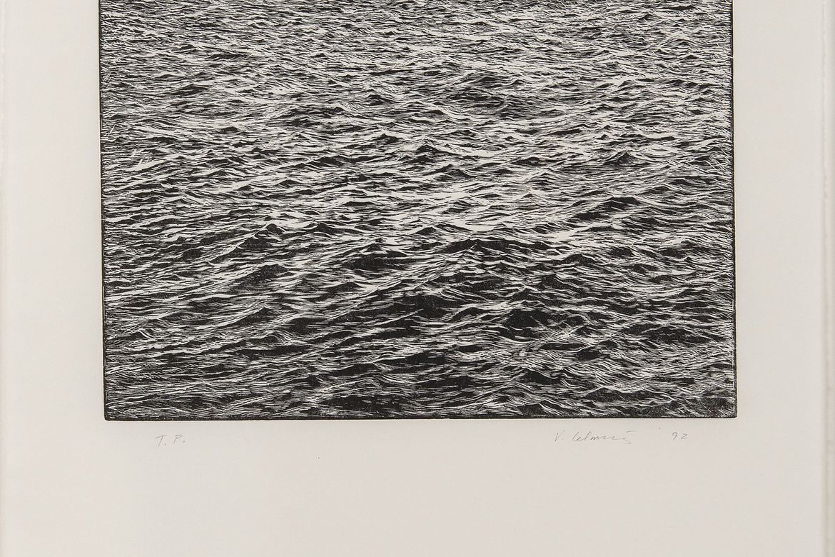 Photo | Ocean Surface Woodcut | UCLA