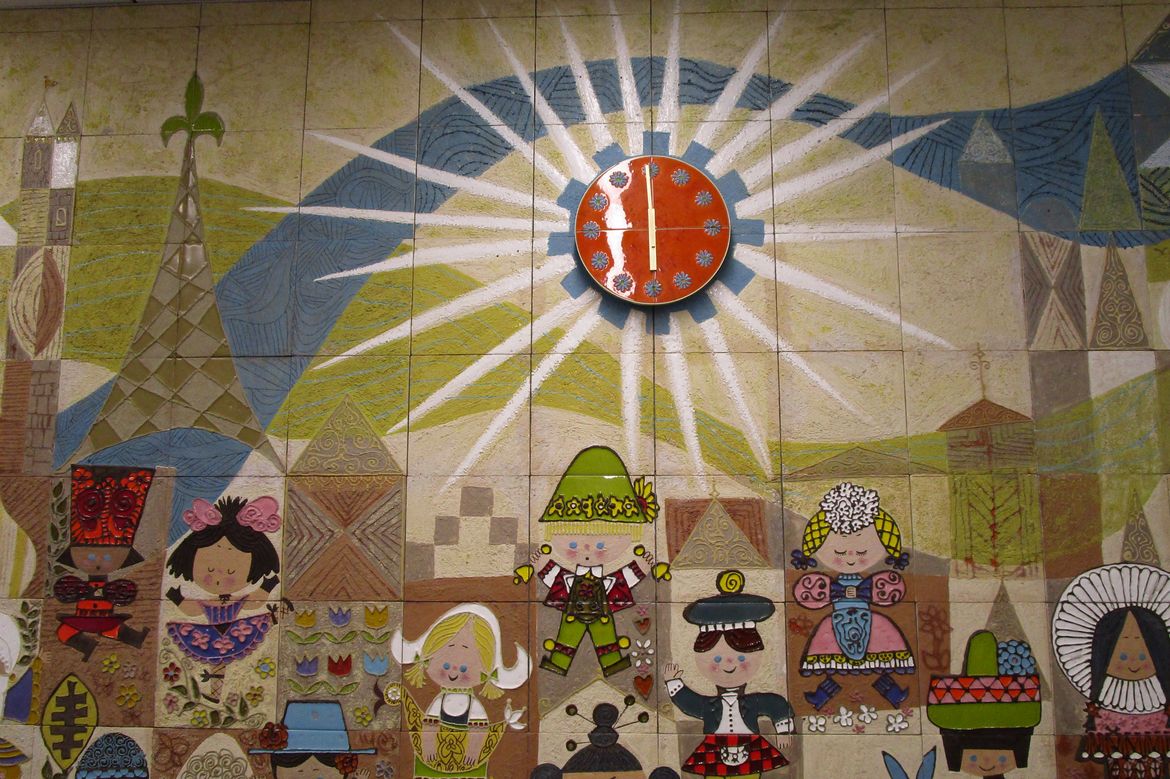 Photo | Mary Blair mural Jules Stein Institute | UCLA