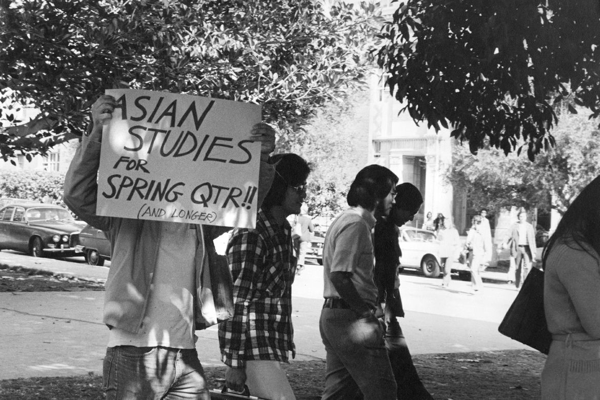 Photo | “Asian studies for spring quarter” protest sign | UCLA