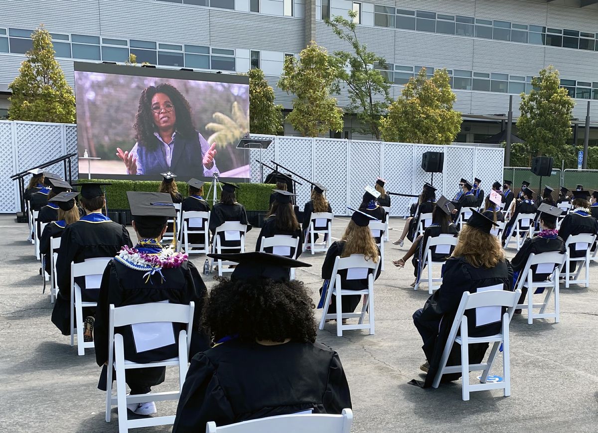 Oprah Winfrey delivers address for inaugural Geffen Academy at UCLA ...
