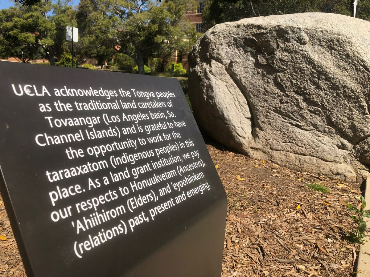 Photo | UCLA Tongva land acknowledgement | UCLA