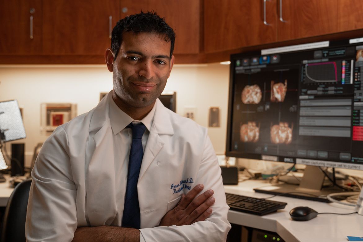 Photo | Dr. Amar Kishan in his office | UCLA