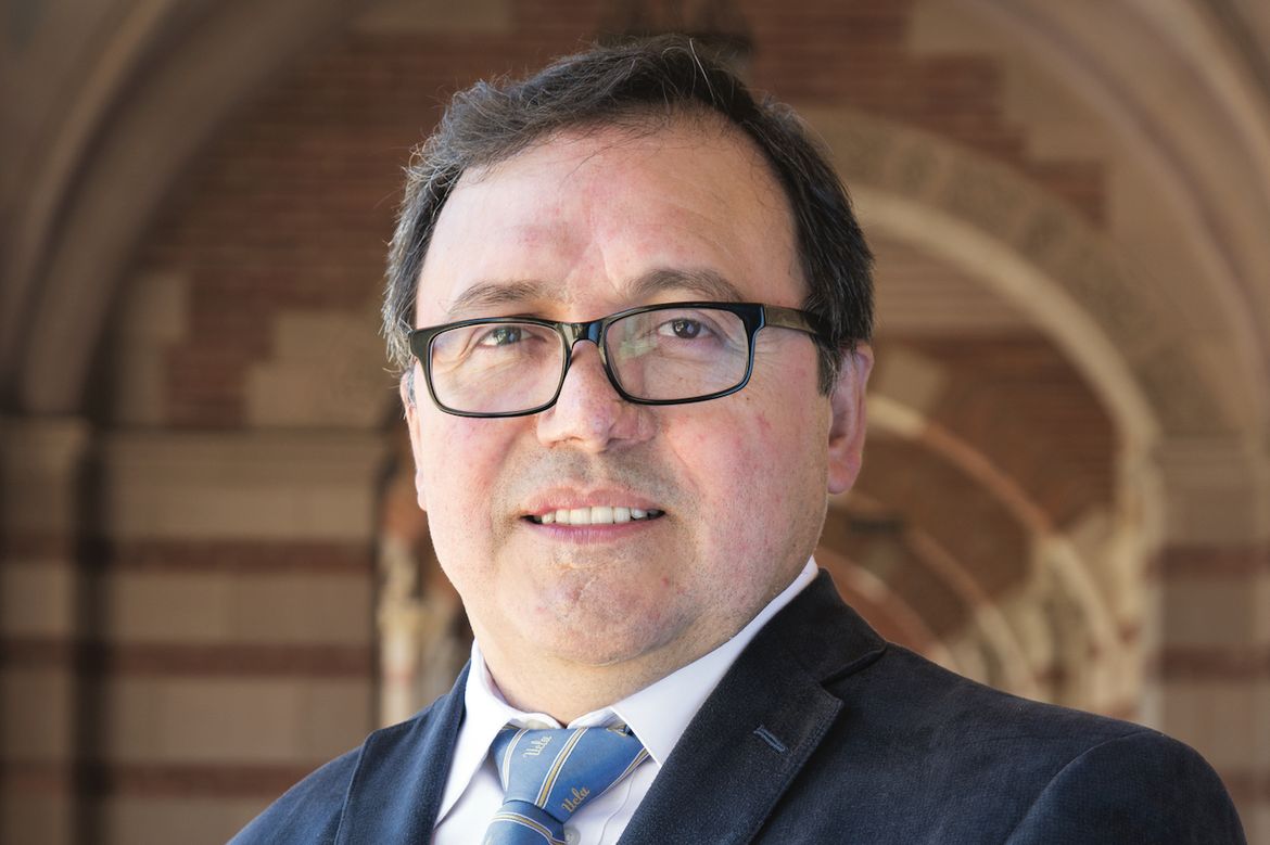 Photo | Miguel García-Garibay in the Royce Hall portico | UCLA