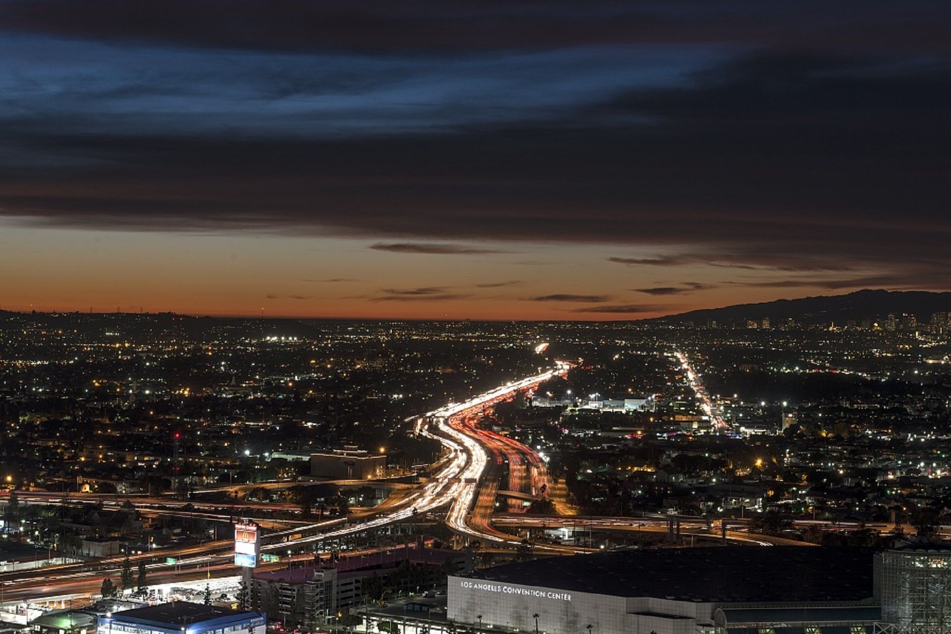 Photo | View of Los Angeles at night from downtown | UCLA