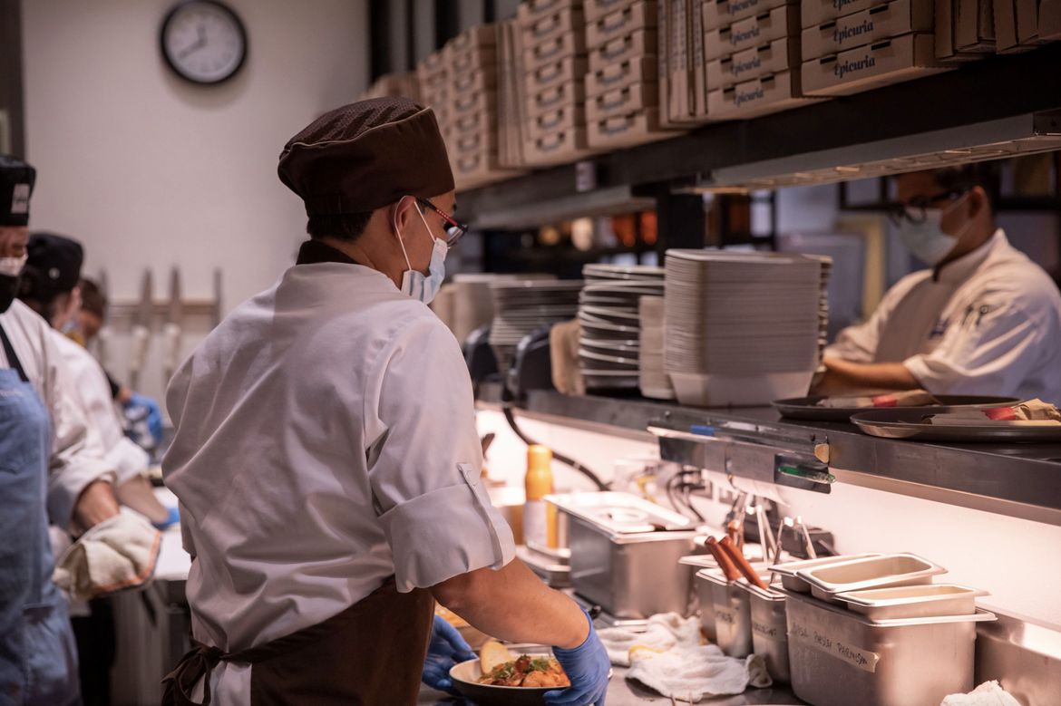 Photo | Chef in the kitchen at Epicuria at Ackerman | UCLA