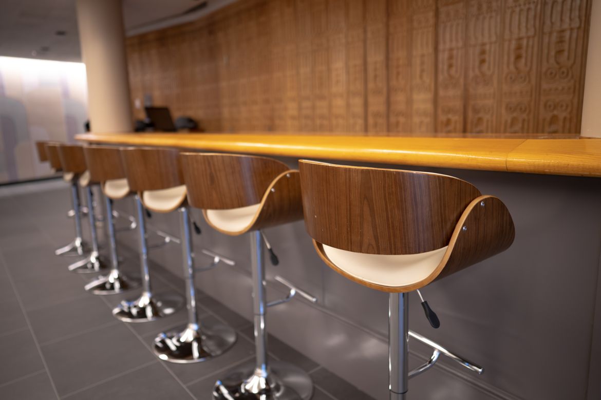 Photo | Ackerman panels in the Faculty Club's Cypress Lounge | UCLA