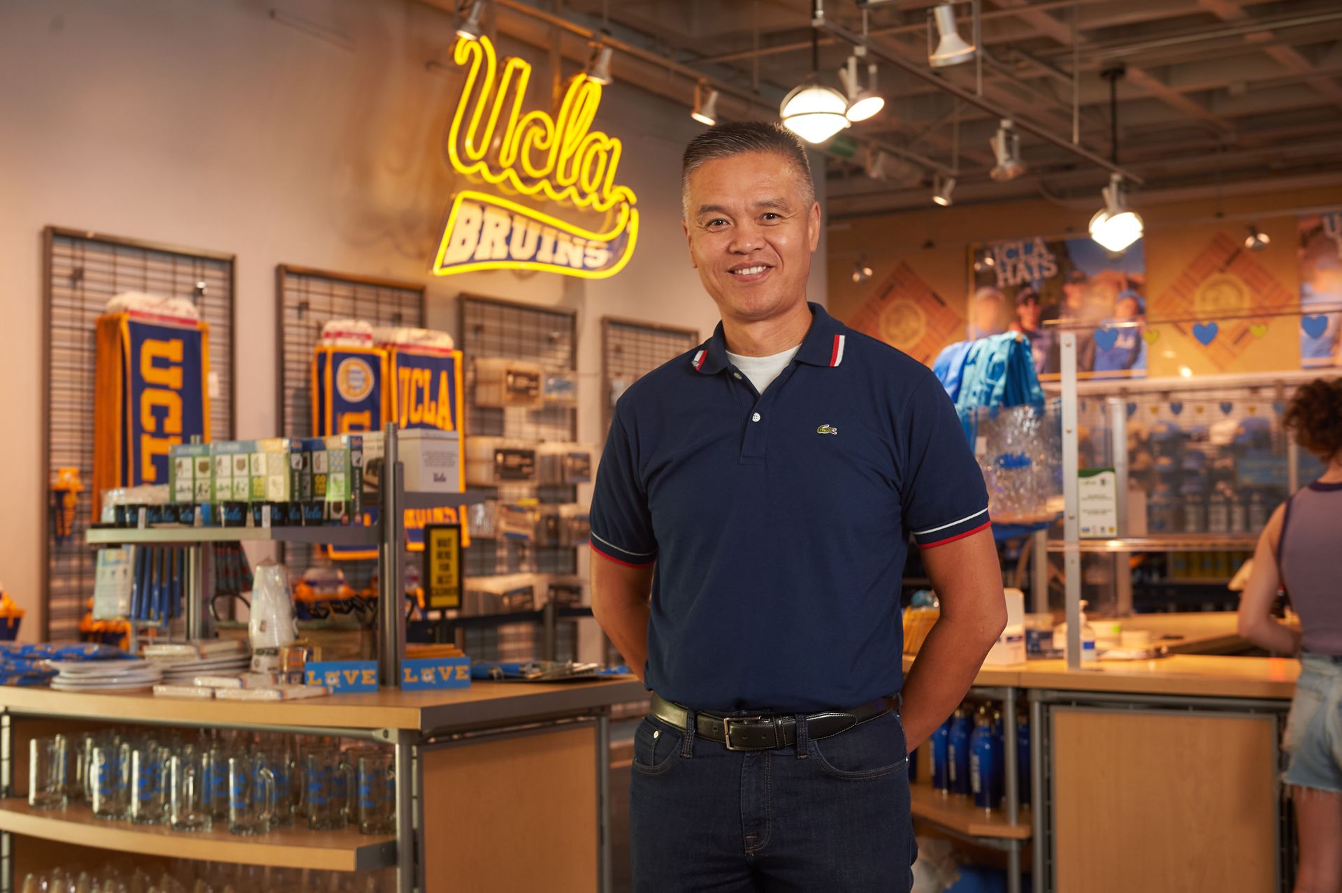 Photo | Peter Poon in the UCLA Store | UCLA