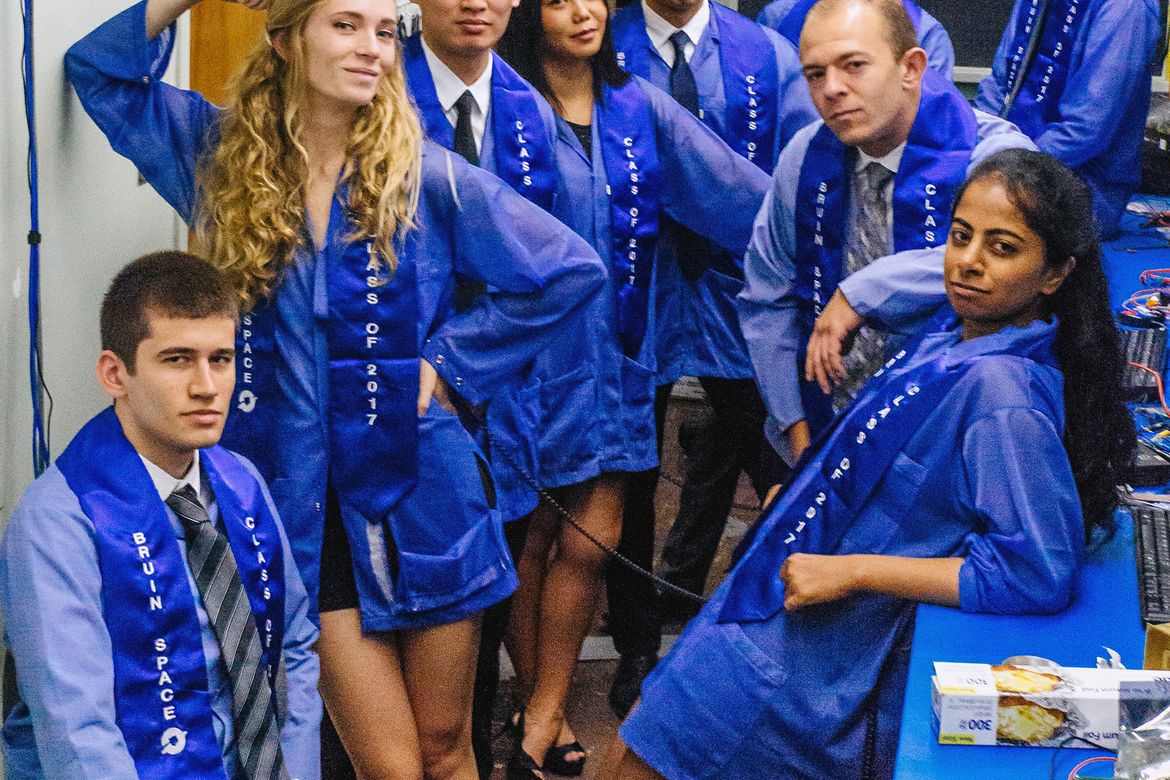 Photo | ELFIN Class of 2017 wearing their commencement sashes in a lab ...