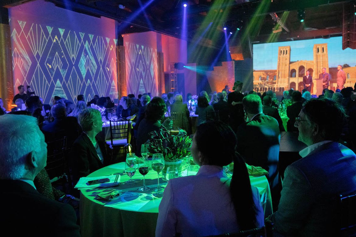 Photo | LABC gala crowd watching video | UCLA