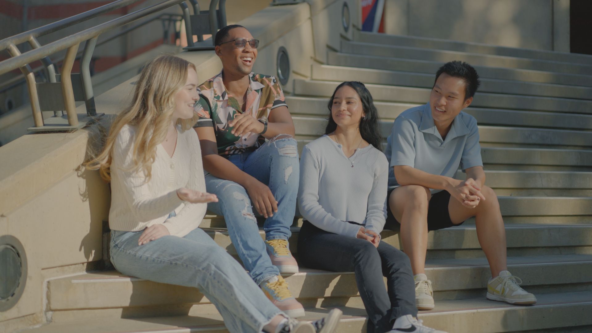 Photo | Group of students on UCLA Ackerman Union steps | UCLA