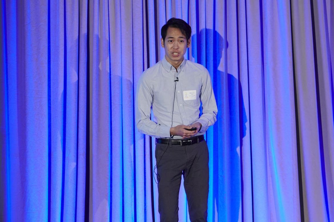 Photo | Brandon Tsai presentation UCLA Grad Slam | UCLA