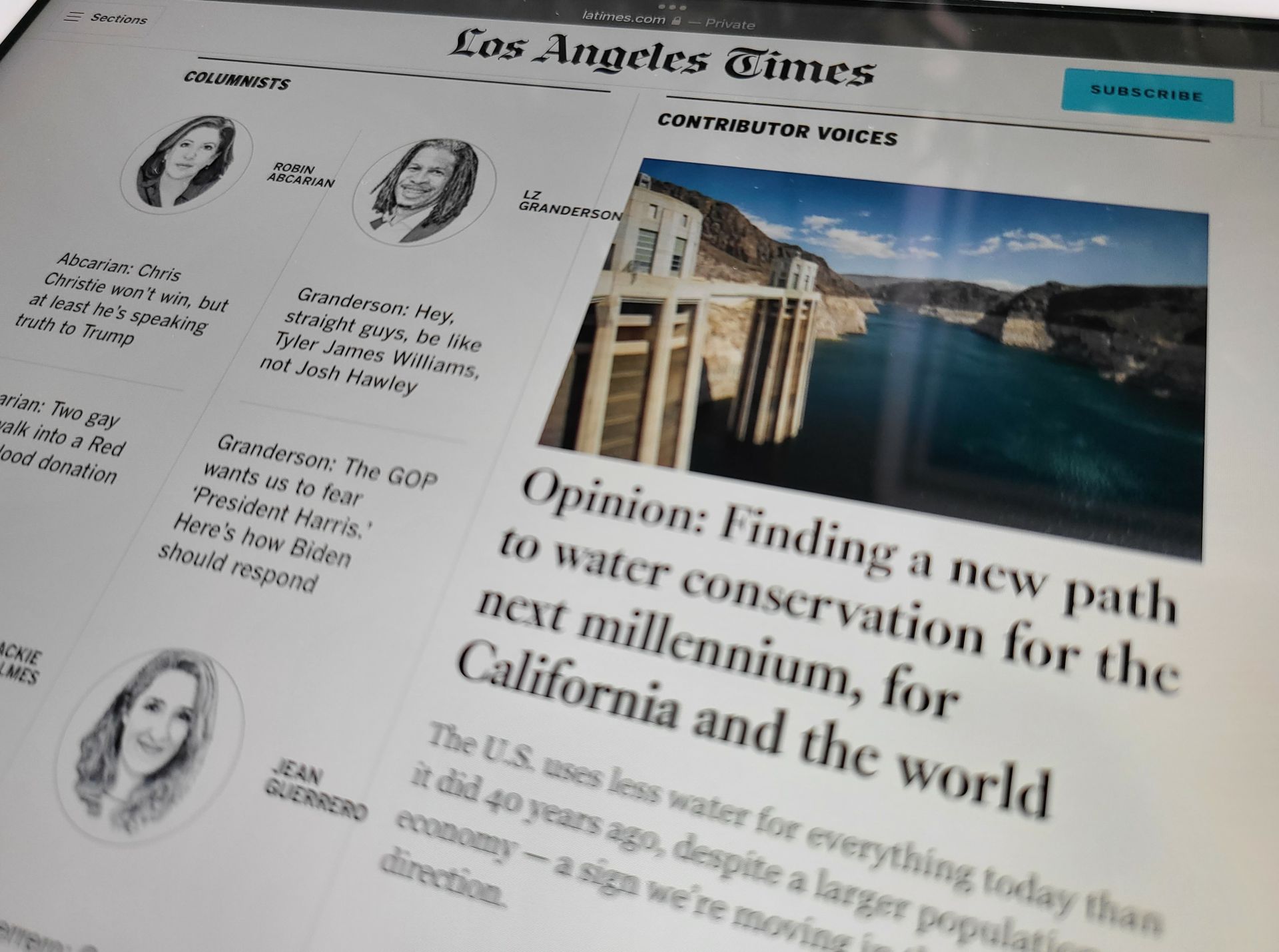 Photo | Los Angeles Times opinion page digital edition | UCLA