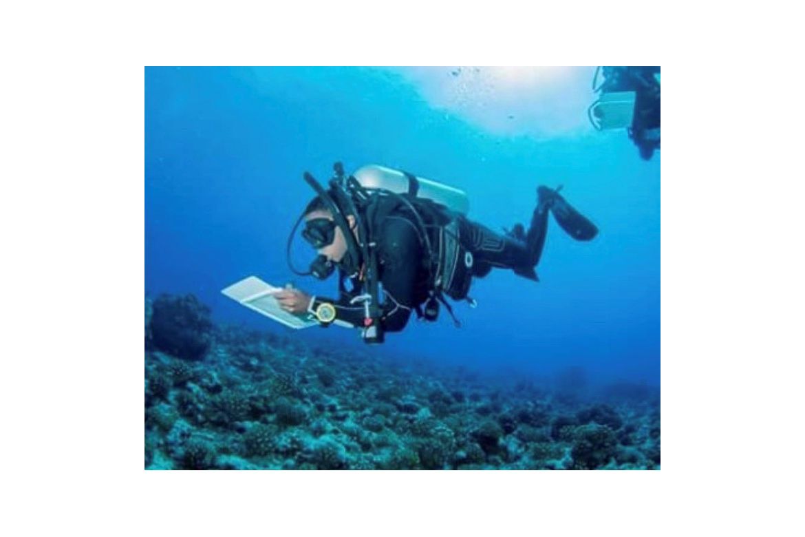 Photo | De'Marcus Robinson scuba diving | UCLA