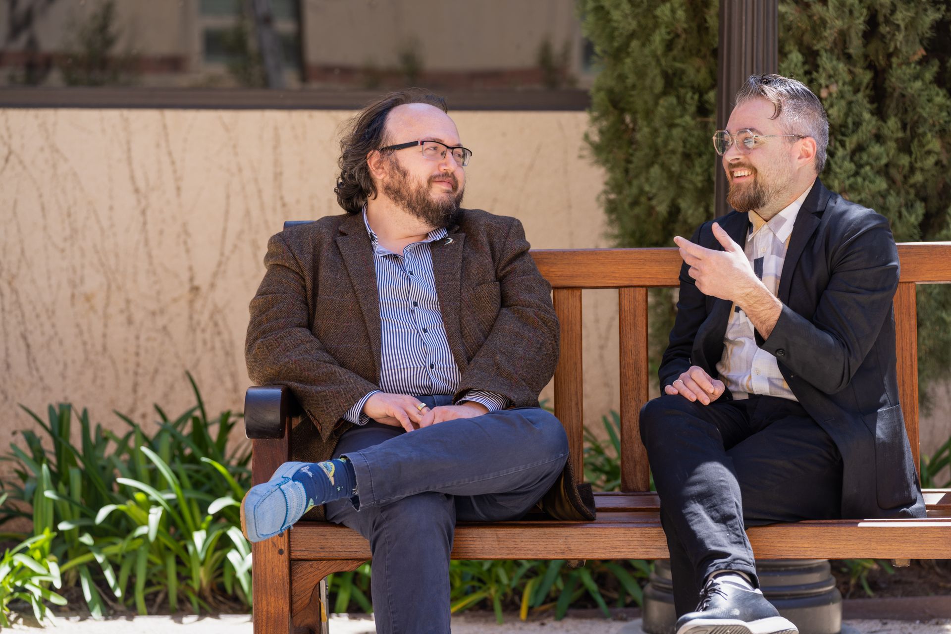 Photo | Jacob Foster and Daniel Snelson in conversation | UCLA