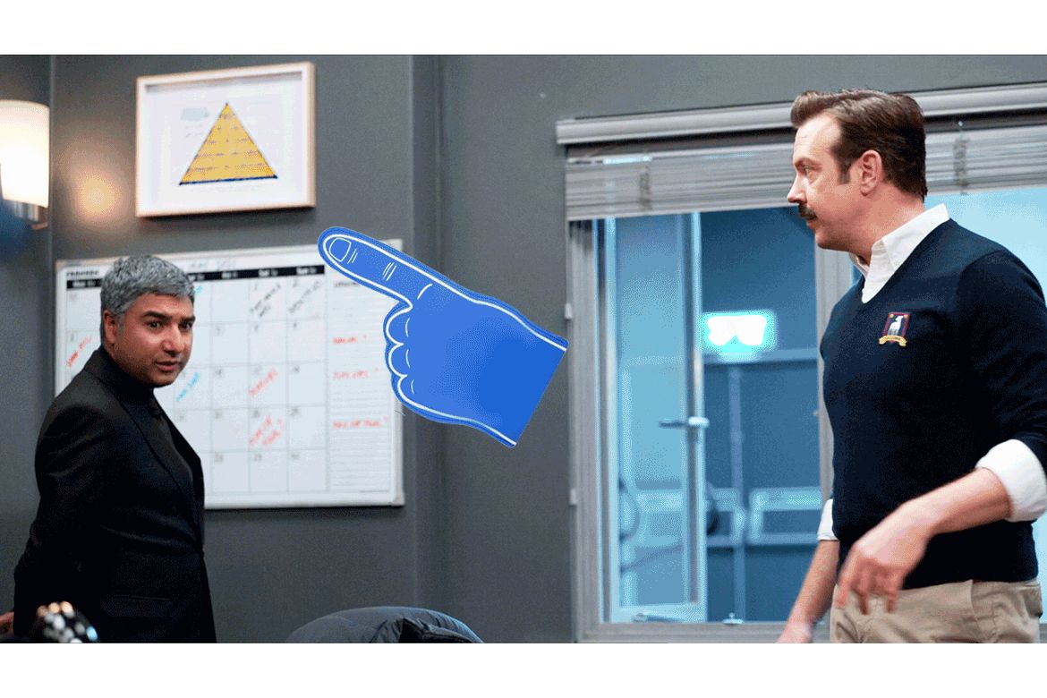 Photo | Wooden's pyramid on ‘Ted Lasso’ | UCLA