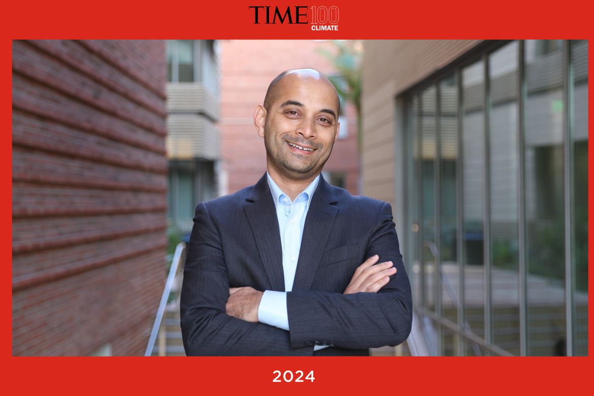 Photo | Gaurav Sant portrait with branded TIME100 Climate list border ...