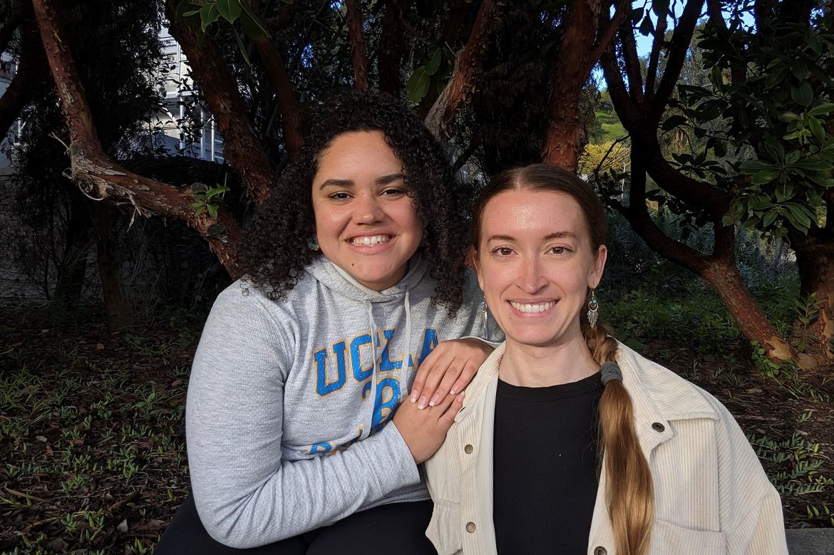 Photo | Makayla Rawlins, left, in UCLA hoodie and Cheyenne Caraway in ...