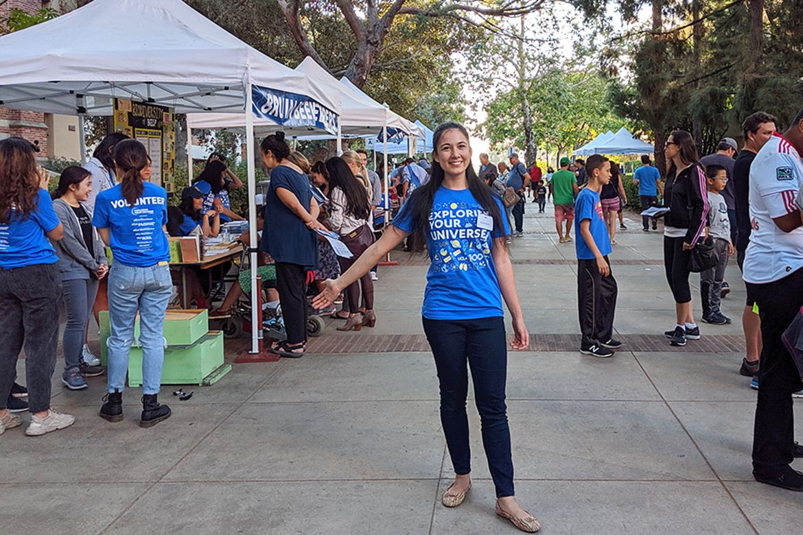 Photo | Abijah Simon at Exploring Your Universe science fair | UCLA