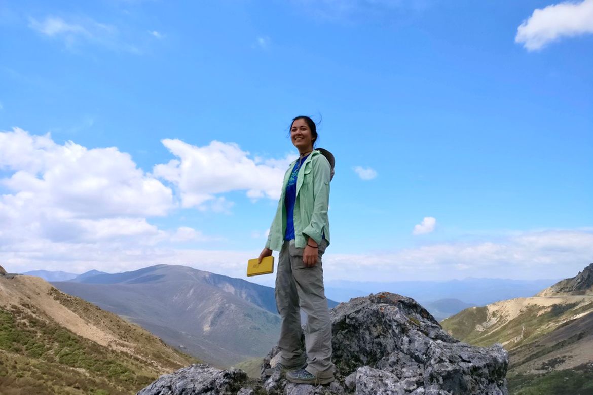 Photo | Abijah Simon standing on mountain | UCLA