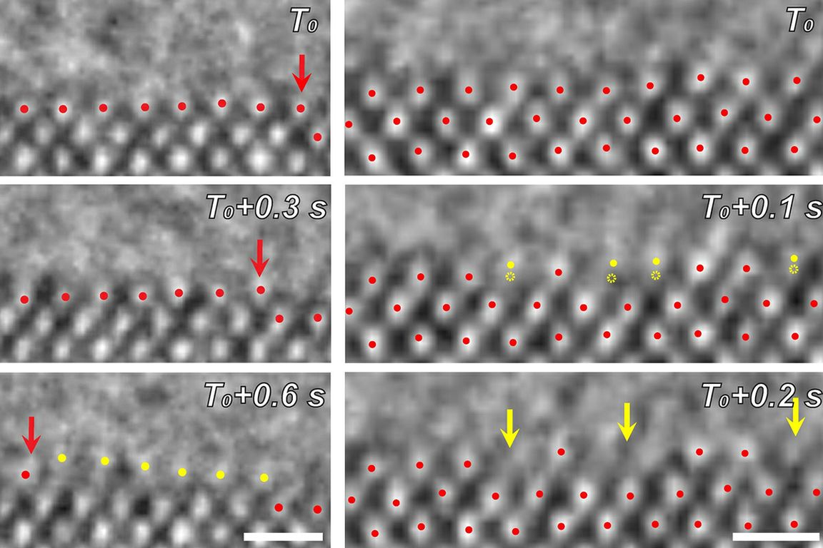 Atomic view of a chemical catalyst during electrically charged reaction ...