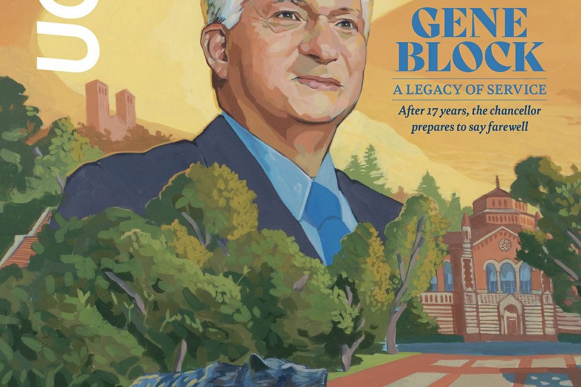 Photo | Cover of UCLA Magazine fall 2023 issue, with painting of Gene ...