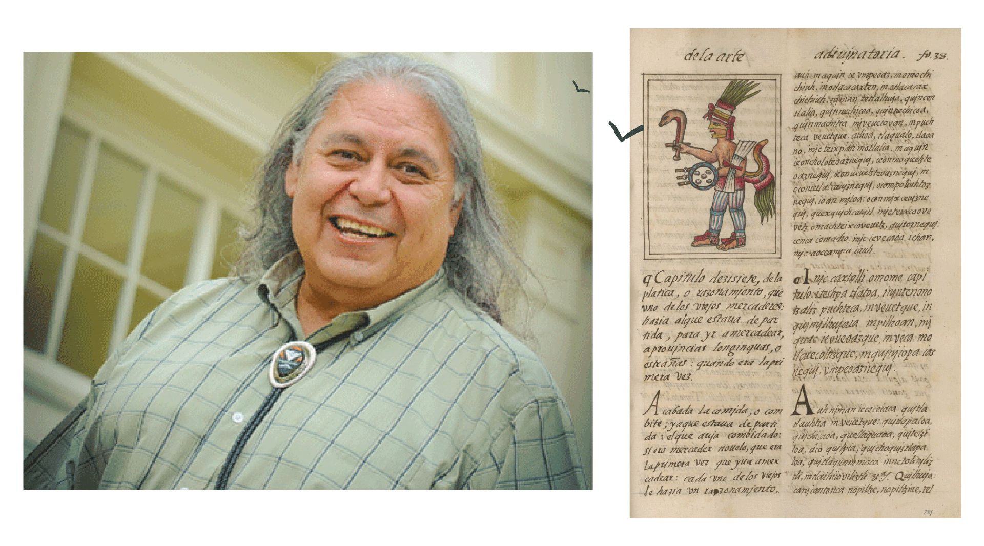 Photo | Composite image of Paul Apodaca and a page from the Florentine ...