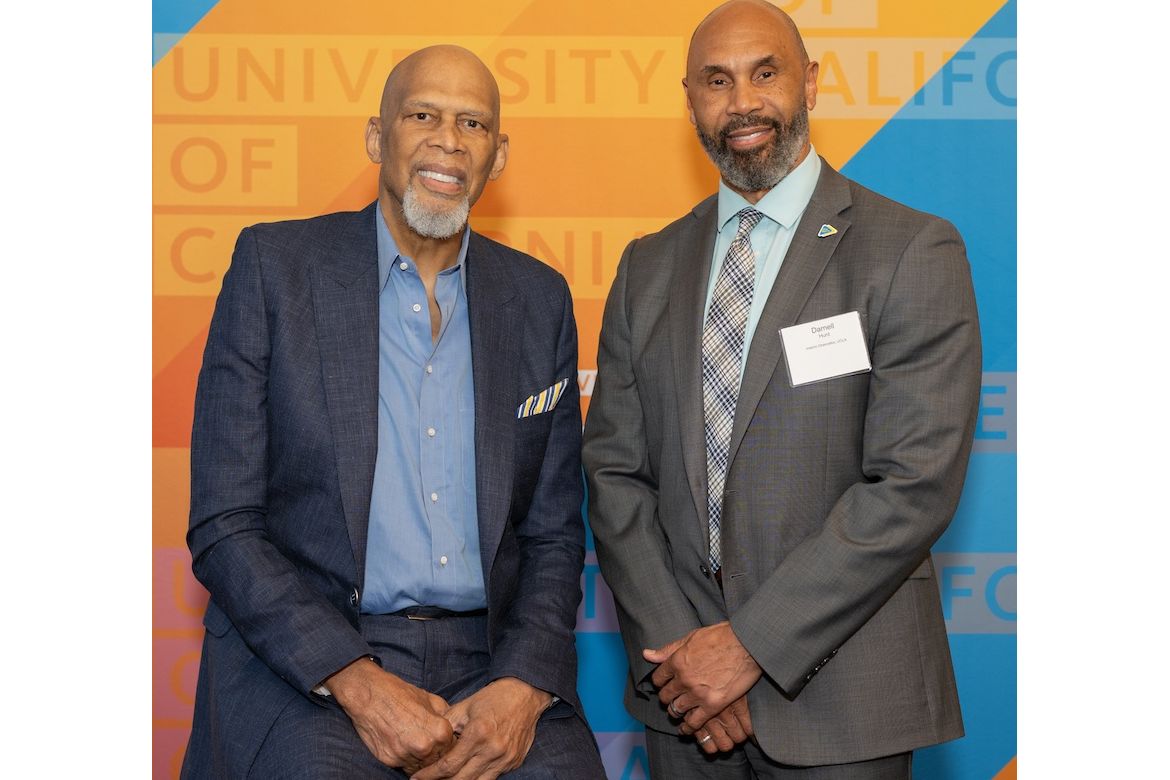 Photo | Abdul-Jabbar, left, with UCLA Interim Chancellor Darnell Hunt ...