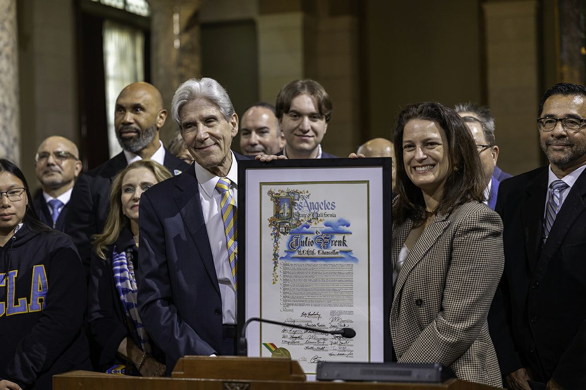 UCLA’s Julio Frenk gets a warm Los Angeles welcome at City Hall | UCLA