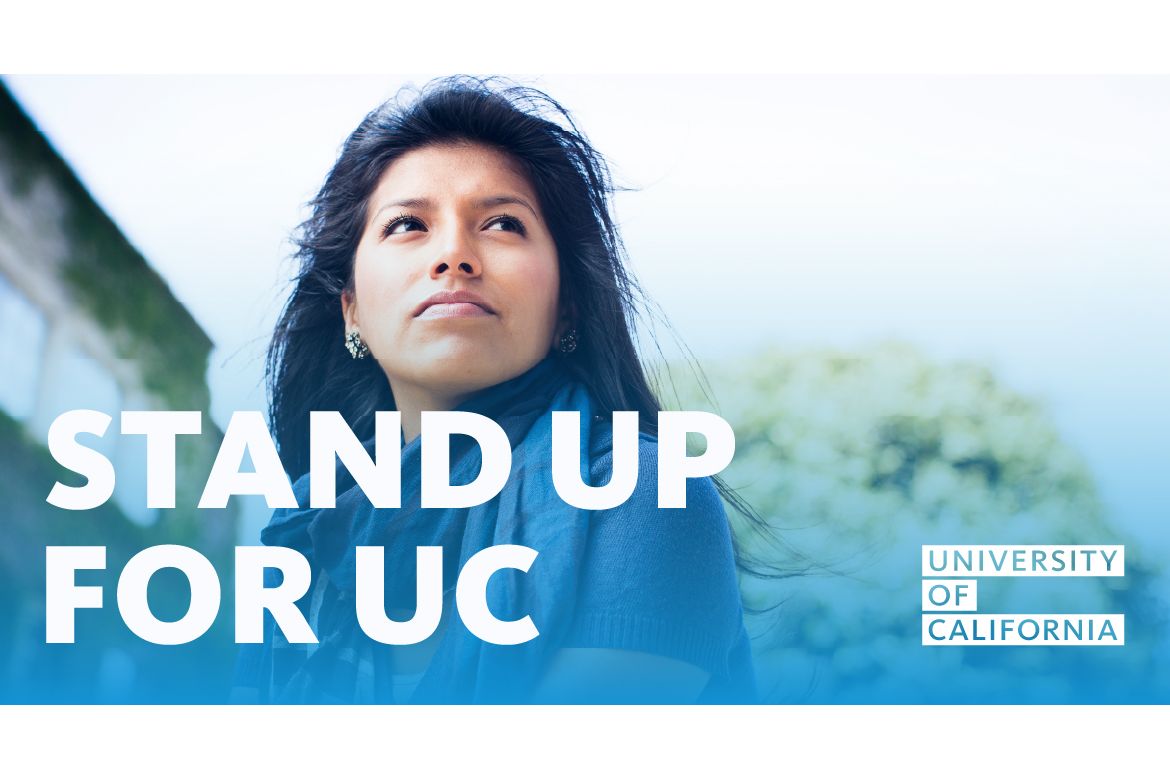 Photo | STAND UP FOR UC — graphic reading "Stand Up for UC" and ...