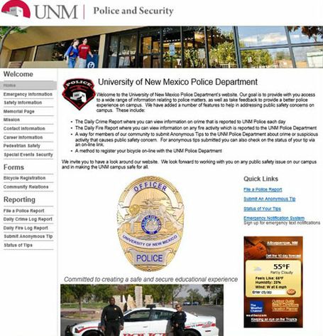 UNM Police Department Launches New Website: UNM Newsroom