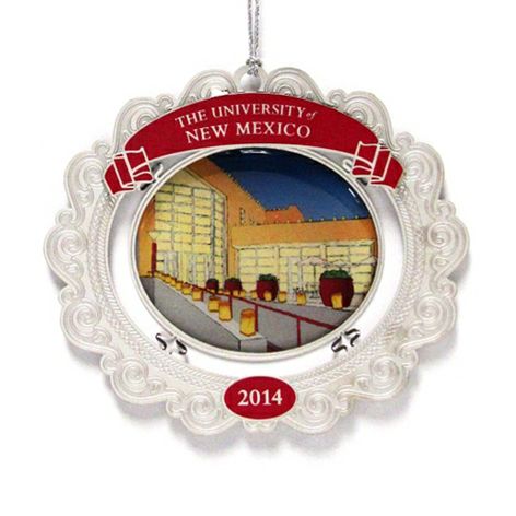 The 2014 UNM holiday ornament features the SUB: UNM Newsroom