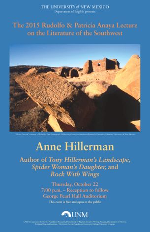 Anne Hillerman guest speaker for Rudolfo & Patricia Anaya Lecture : UNM ...