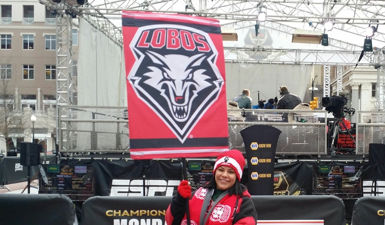 Former Lobo shows support each College GameDay with UNM flag: UNM UCAM ...