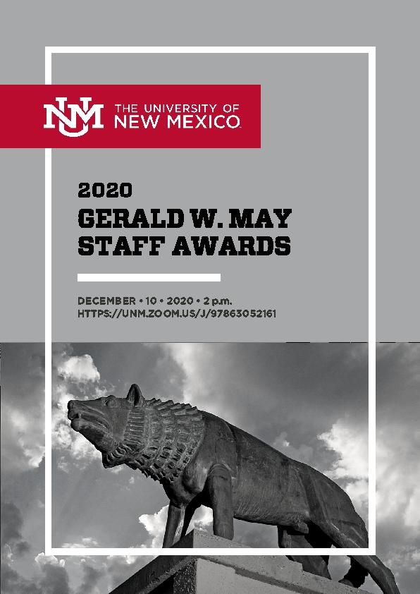 2020 Gerald W. May Outstanding Staff Awardees announced | UNM UCAM Newsroom
