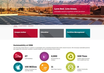 Office of Sustainability redesigns website | UNM UCAM Newsroom