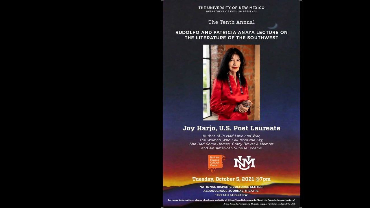 Poet Laureate Joy Harjo headliner of Anaya lecture event | UNM UCAM ...