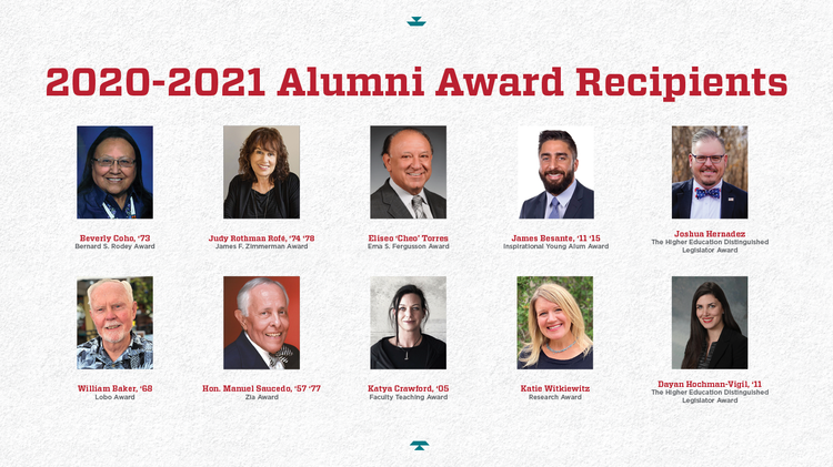UNM Alumni Association announces award recipients: UNM Newsroom