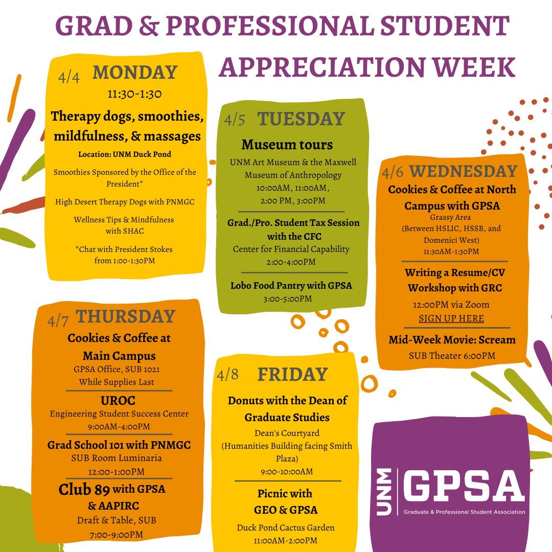 It’s GPSA Week: Appreciating Graduate and Professional Students: UNM ...