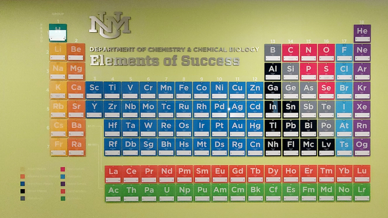 UNM chemistry department unveils state's largest Periodic Table of ...