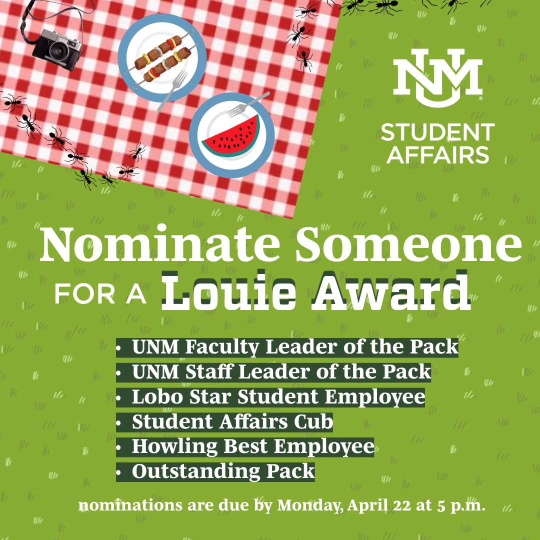 Student Affairs seeks nominations for annual Louie Awards | UNM UCAM ...