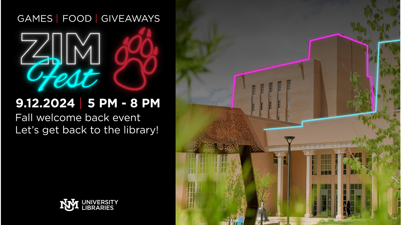 University Libraries to Host Welcome Back Event: Zim Fest at Zimmerman ...