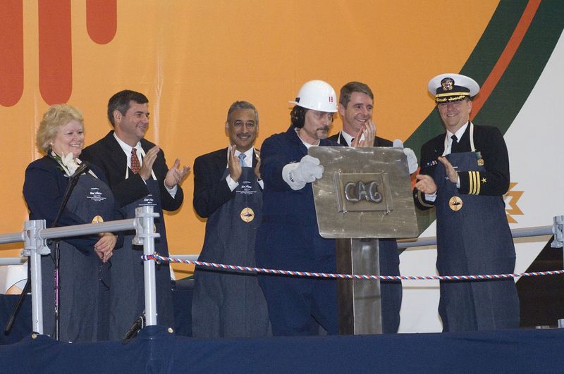 Photo | New Mexico submarine keel authentication ceremony participants ...