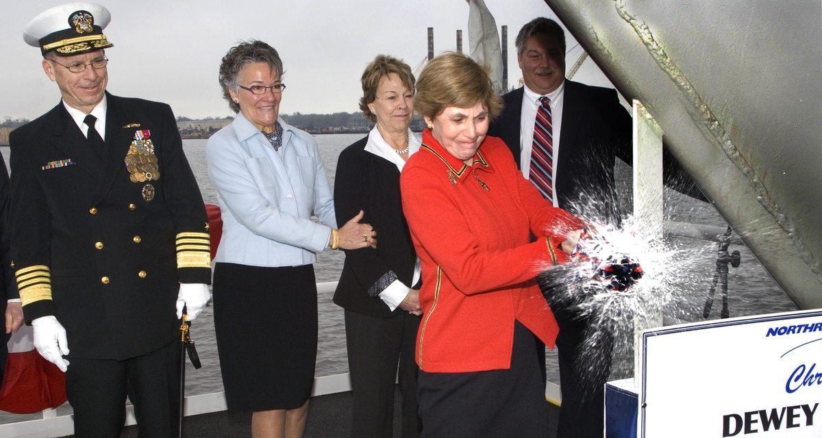 Photo | Deborah Mullen, ship's sponsor for the Northrop Grumman-built ...