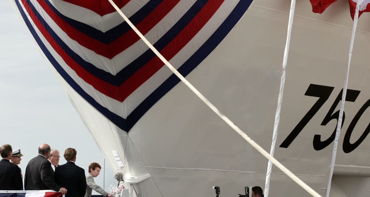 Photo | "Bless this ship and all who sail in her," said Mrs. Meryl ...