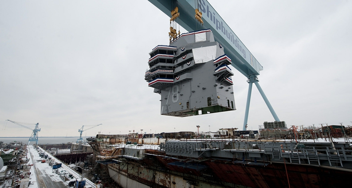 Photo | Gerald R. Ford (CVN 78) Island Lift | HII News